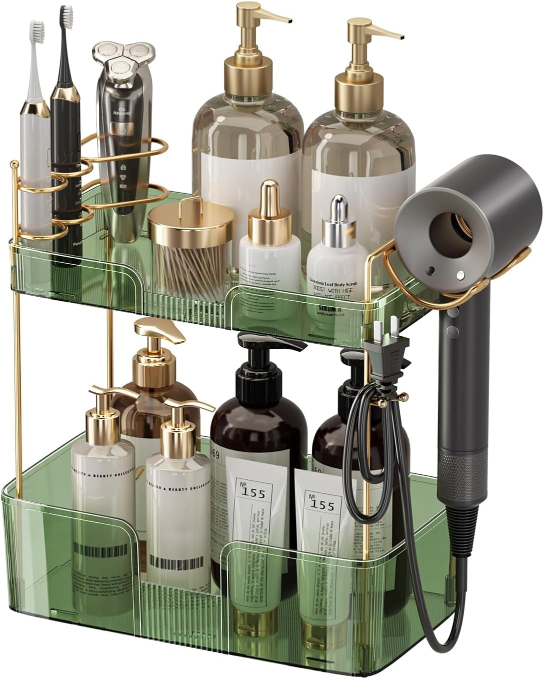 dxynlzq YCIA&DONE Luxury Bathroom Counter Organizer Large Makeup ...