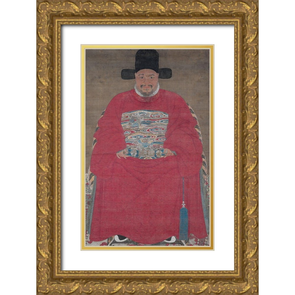 dynasty, China Ming 17x24 Gold Ornate Wood Framed with Double Matting ...
