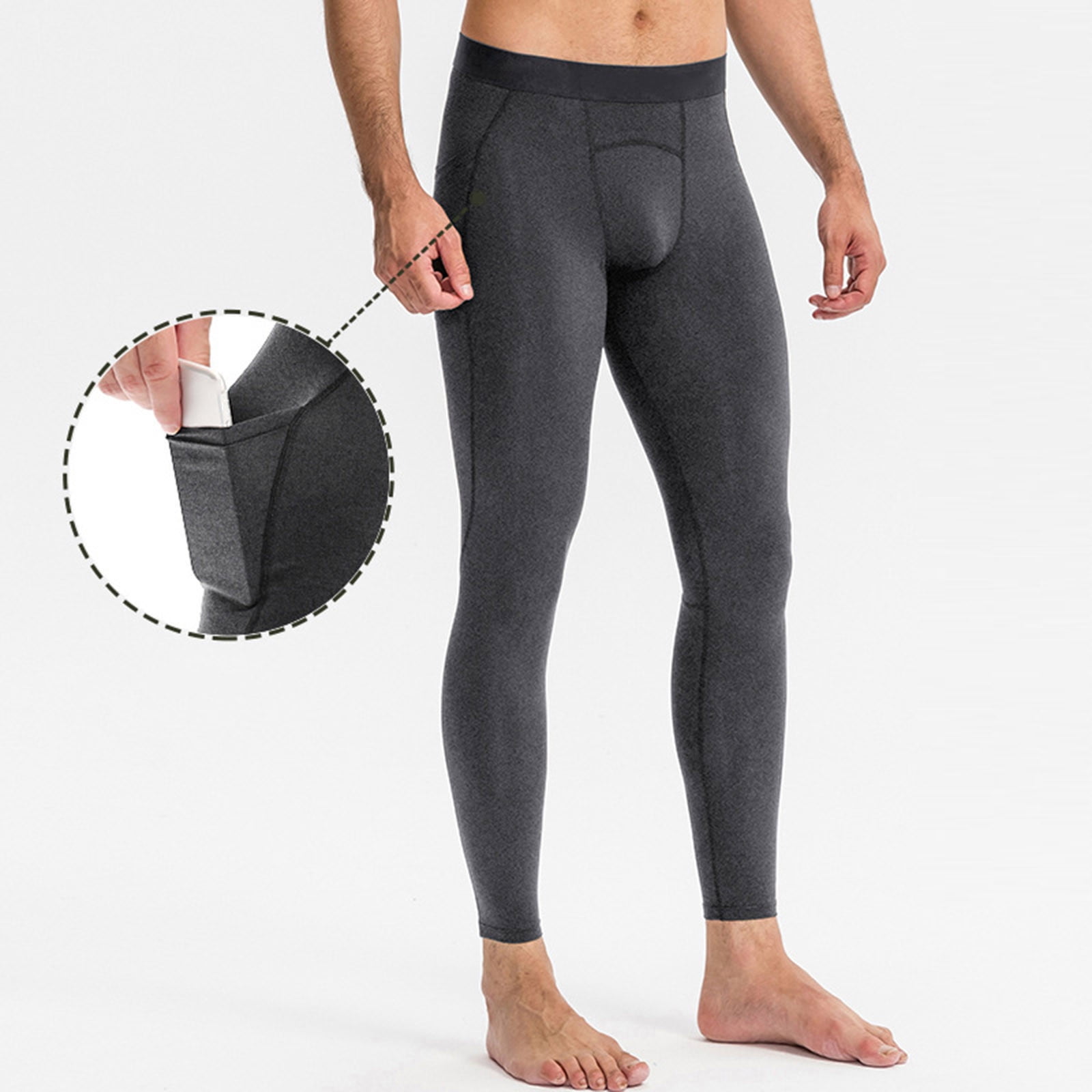 dzxyzu Men's Workout Leggings Yoga Pants with Pockets - Men Athletic ...
