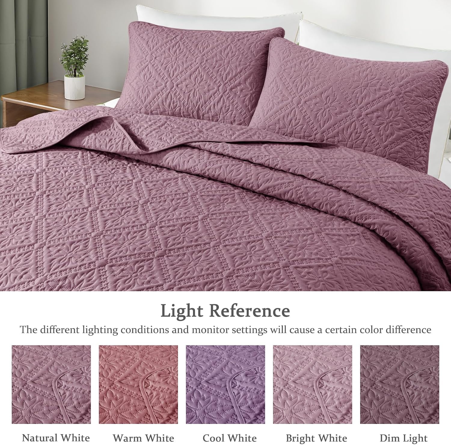 dzyasd Queen Quilt Bedding Set Lightweight Soft Bedspreads Coverlets ...