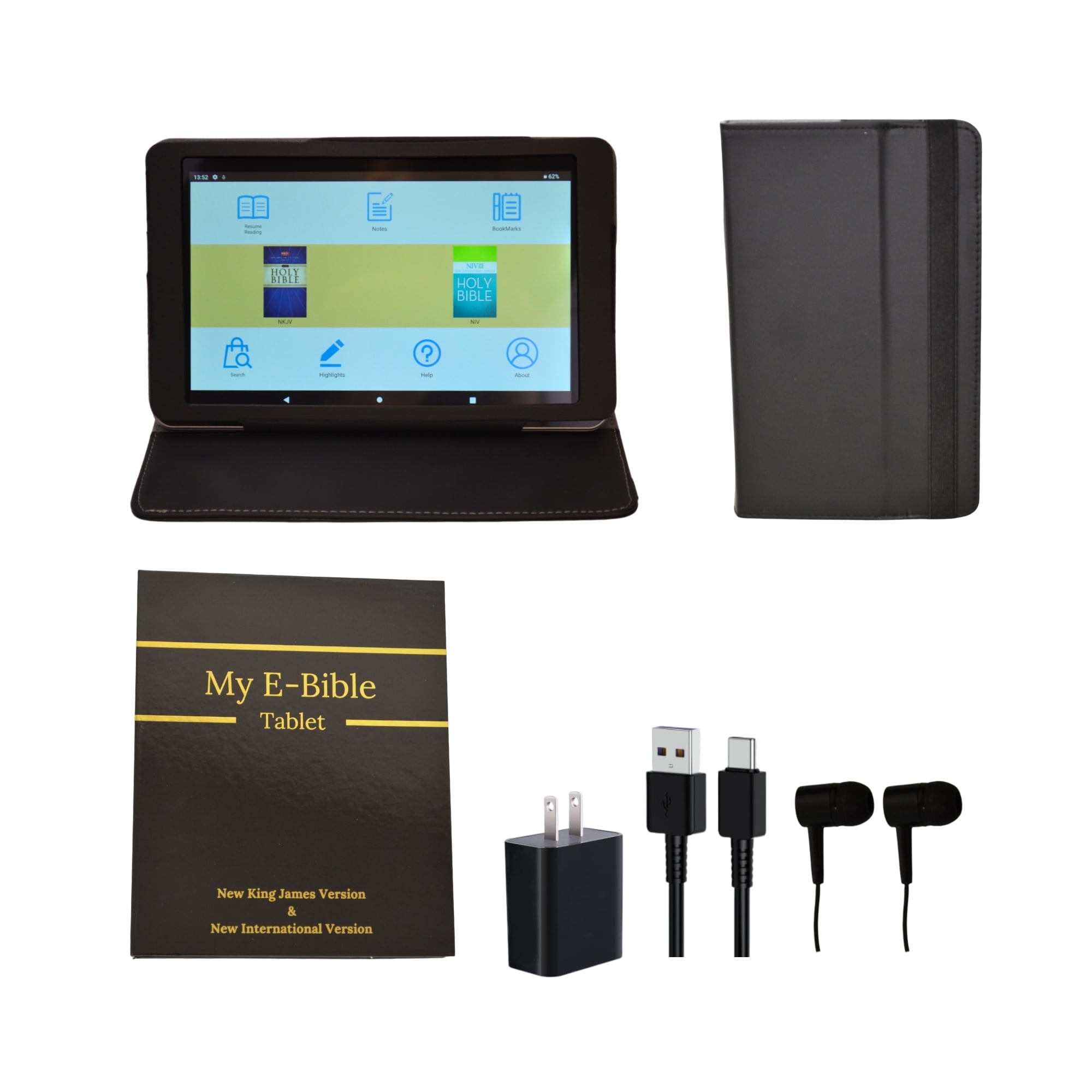 Black My e-Bible – 8" Audio Bible Tablet with Emmy Winning Speaker, No ...