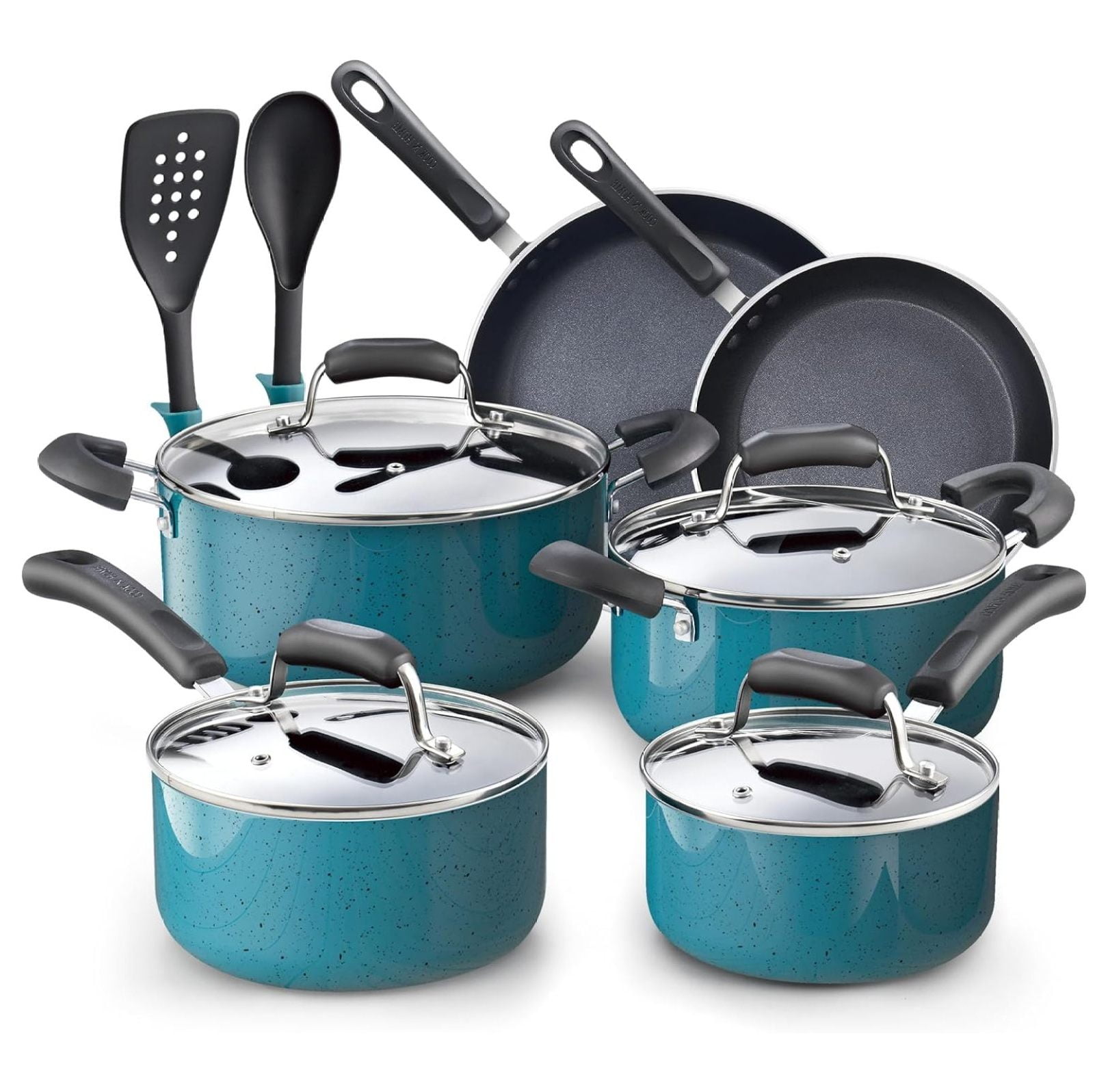 e Pots and Pans Nonstick Cookware Set 12-Piece, Kitchen Cooking Set ...