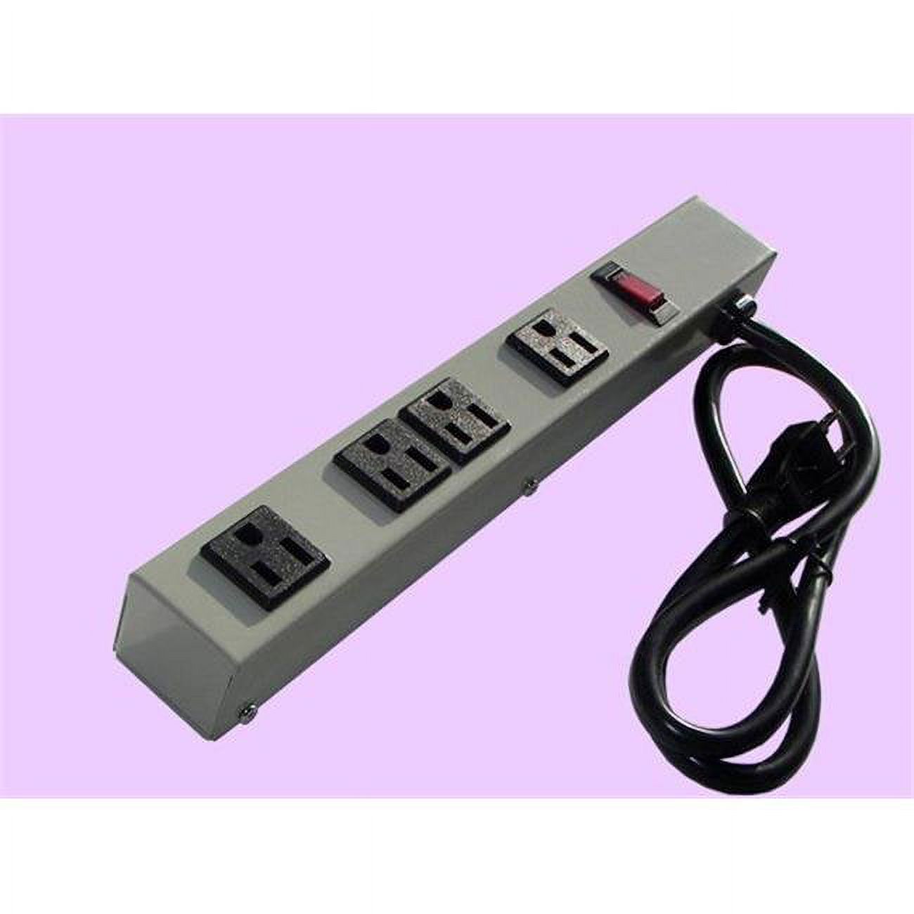 e-dustry EPS-1043G 12 in. 4 Outlet Metal Power Strip - Walmart.com