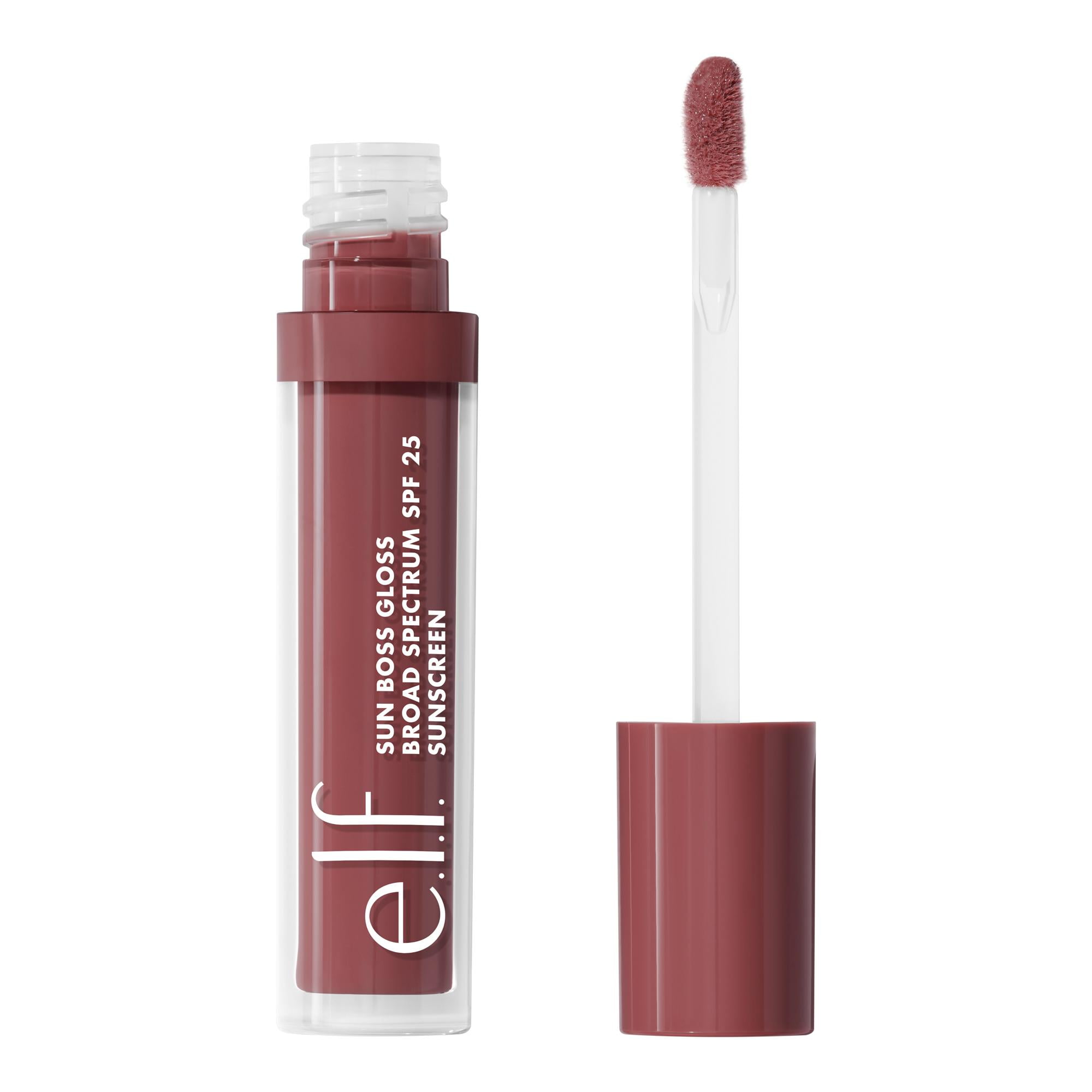 e.l.f. Cosmetics Sun Boss Gloss SPF 25 Tinted Lip Gloss with Buildable ...