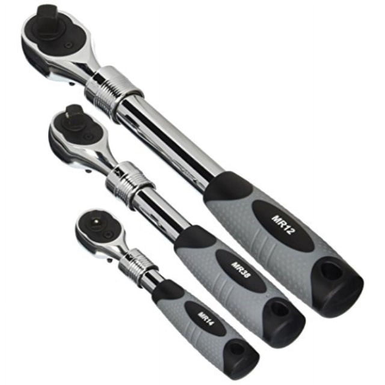 e-z red mr482 extendable ratchet three piece set- includes 1/4", 1/2 ...