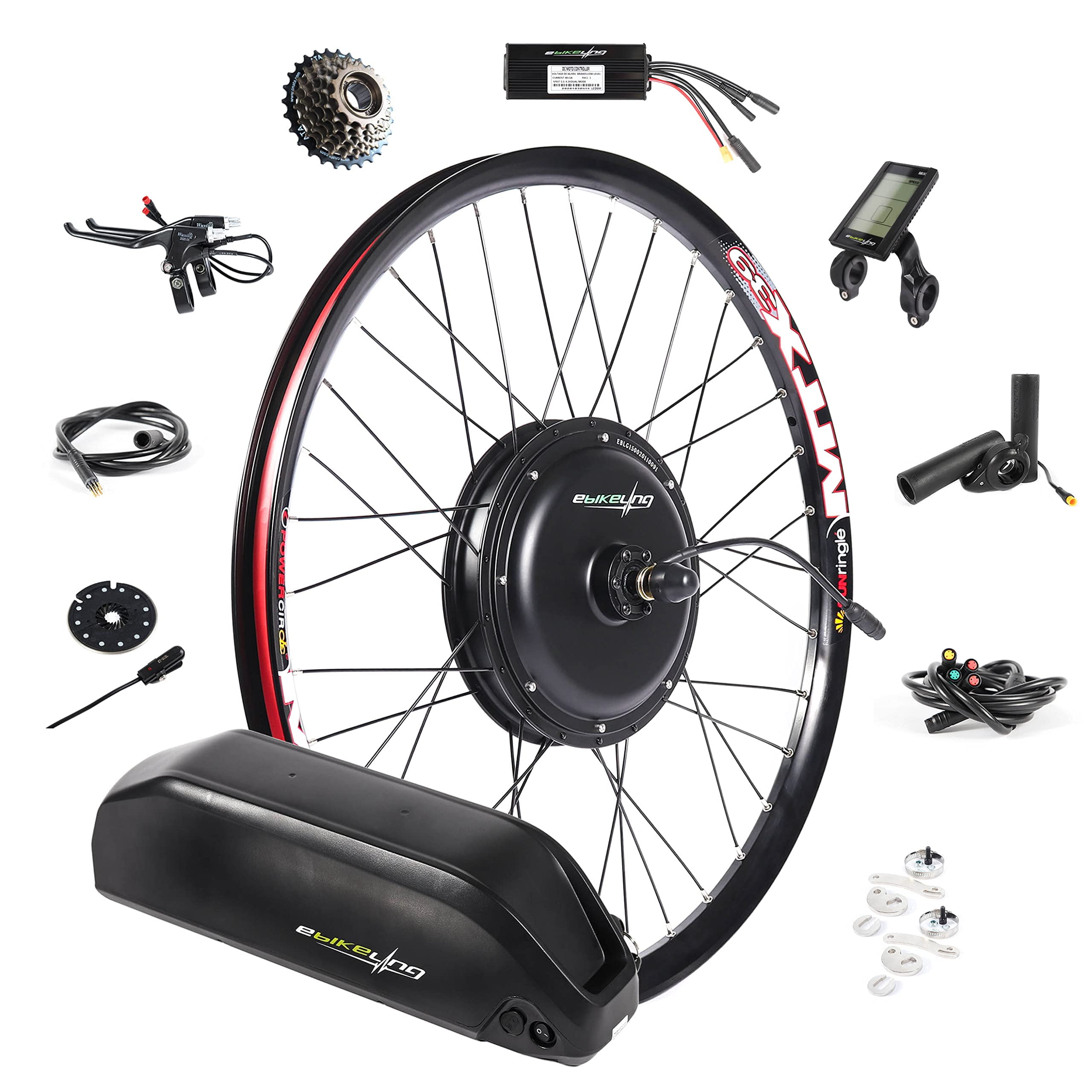 eBikeling 48V 1500W Ebike Conversion Kit with Battery 52V 16AH Bull ...