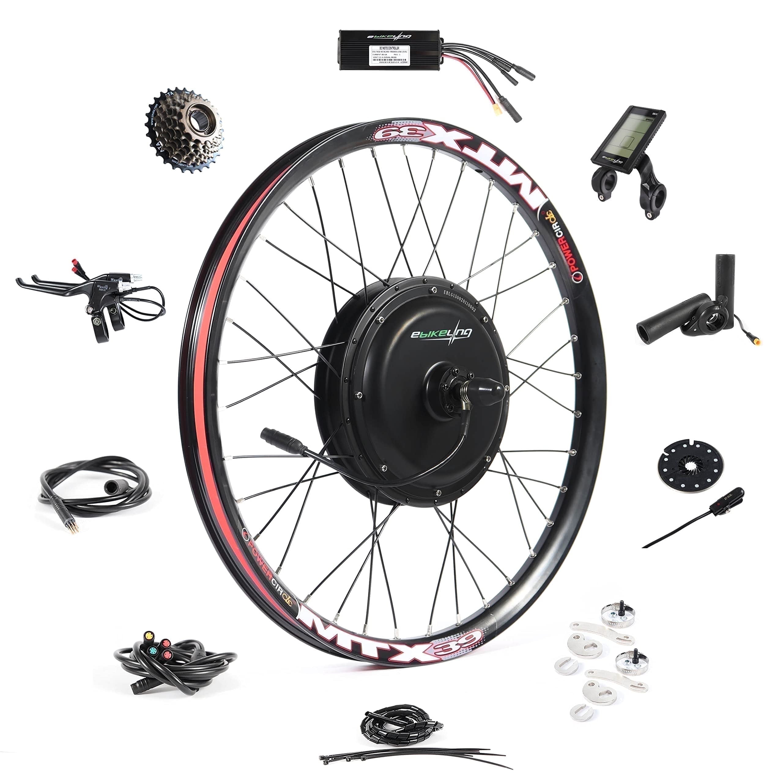 eBikeling 48V 26" MTB Rear 1500W Mountain Bike Ebike Conversion Kit ...