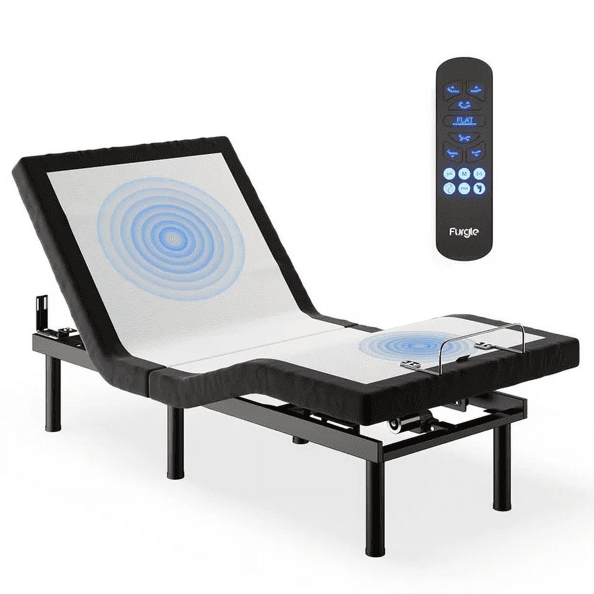 eChamp Electric Adjustable Bed Frame Base with Massage,Remote Controller,No Mattress, Twin Size ...
