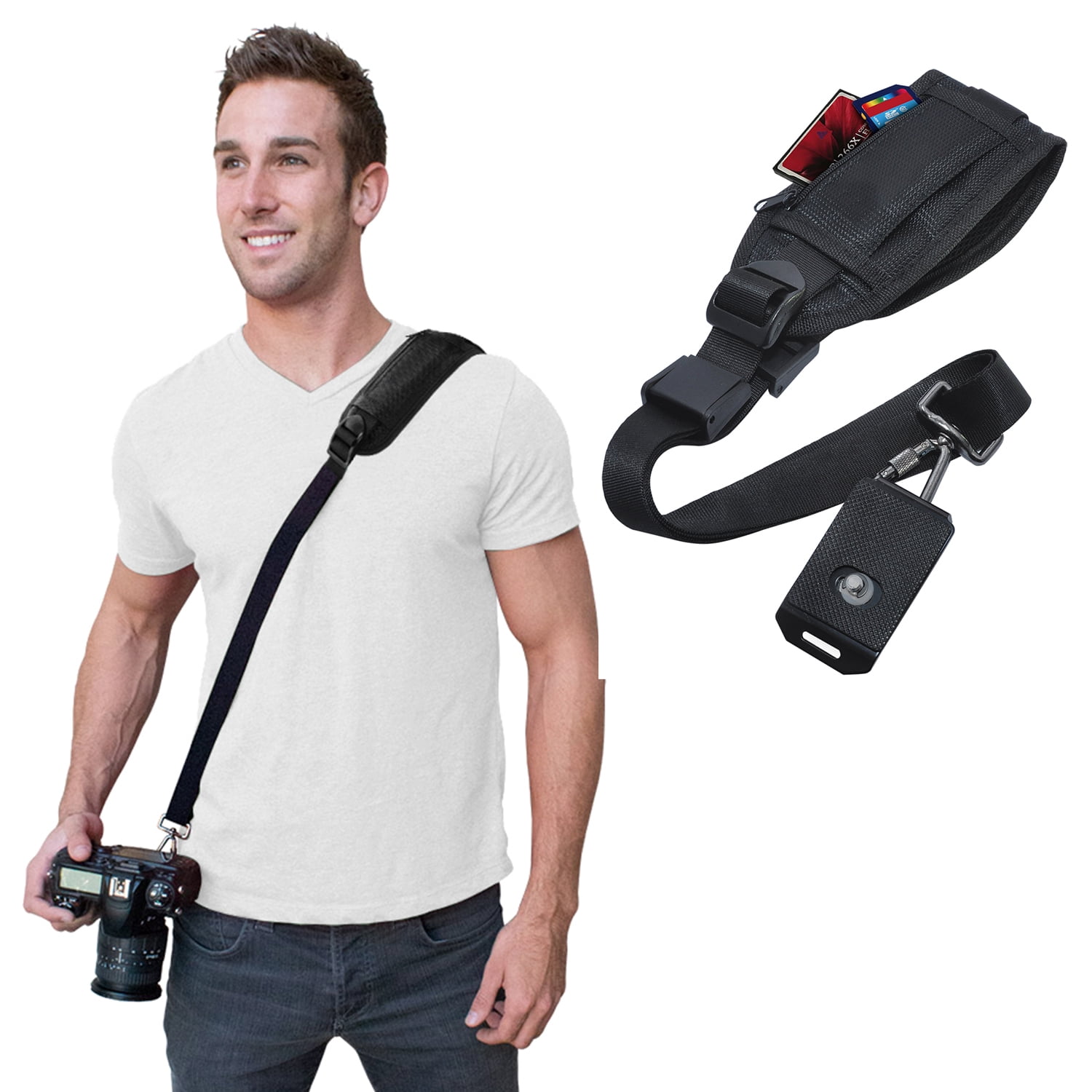 eCostConnection Adjustable Metal Shoulder Straps Canon Sony DSLR ...