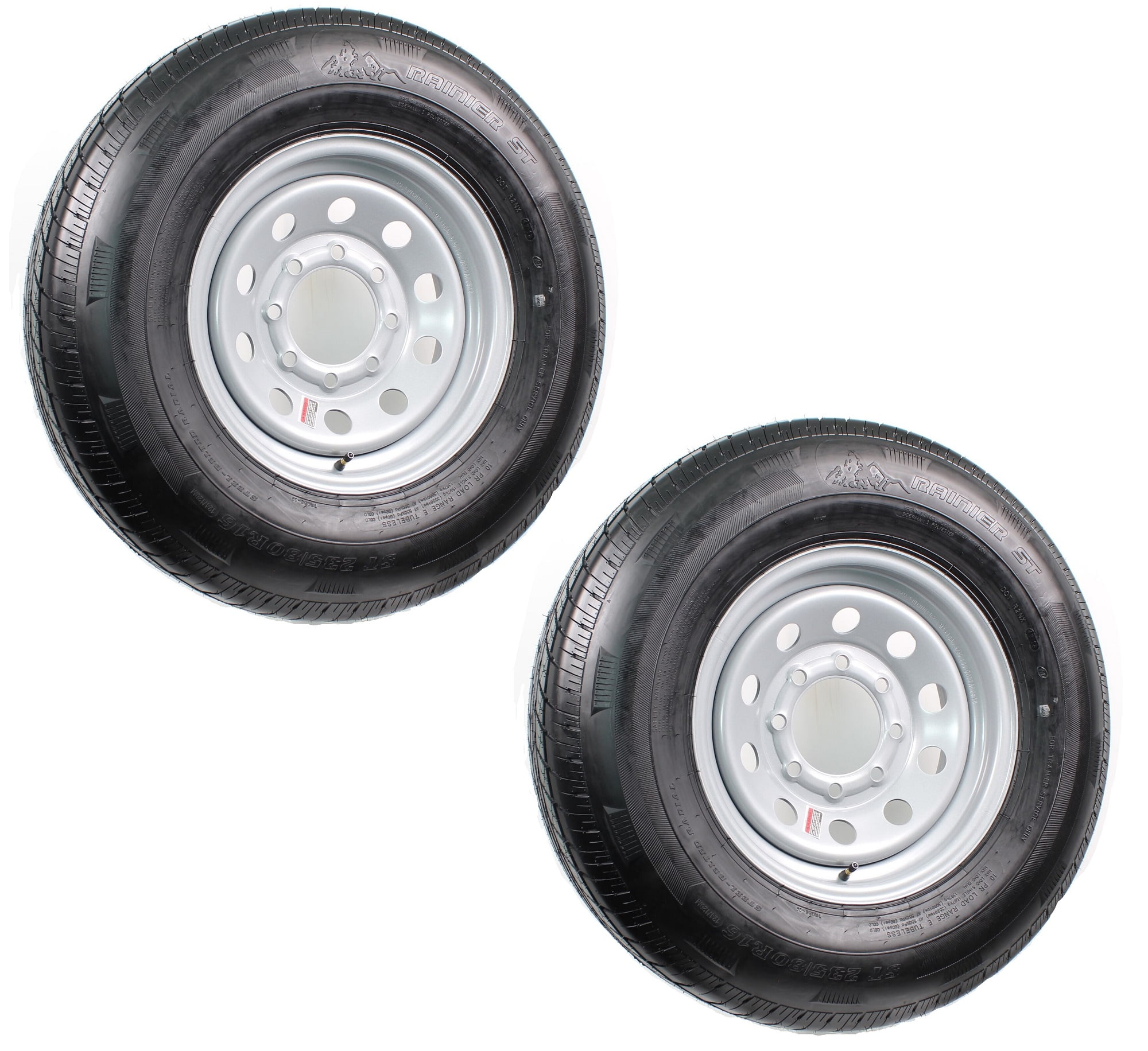eCustomrim 2-Pack Trailer Tire Rim ST235/80R16 Load E 16 Inch 8 Lug ...