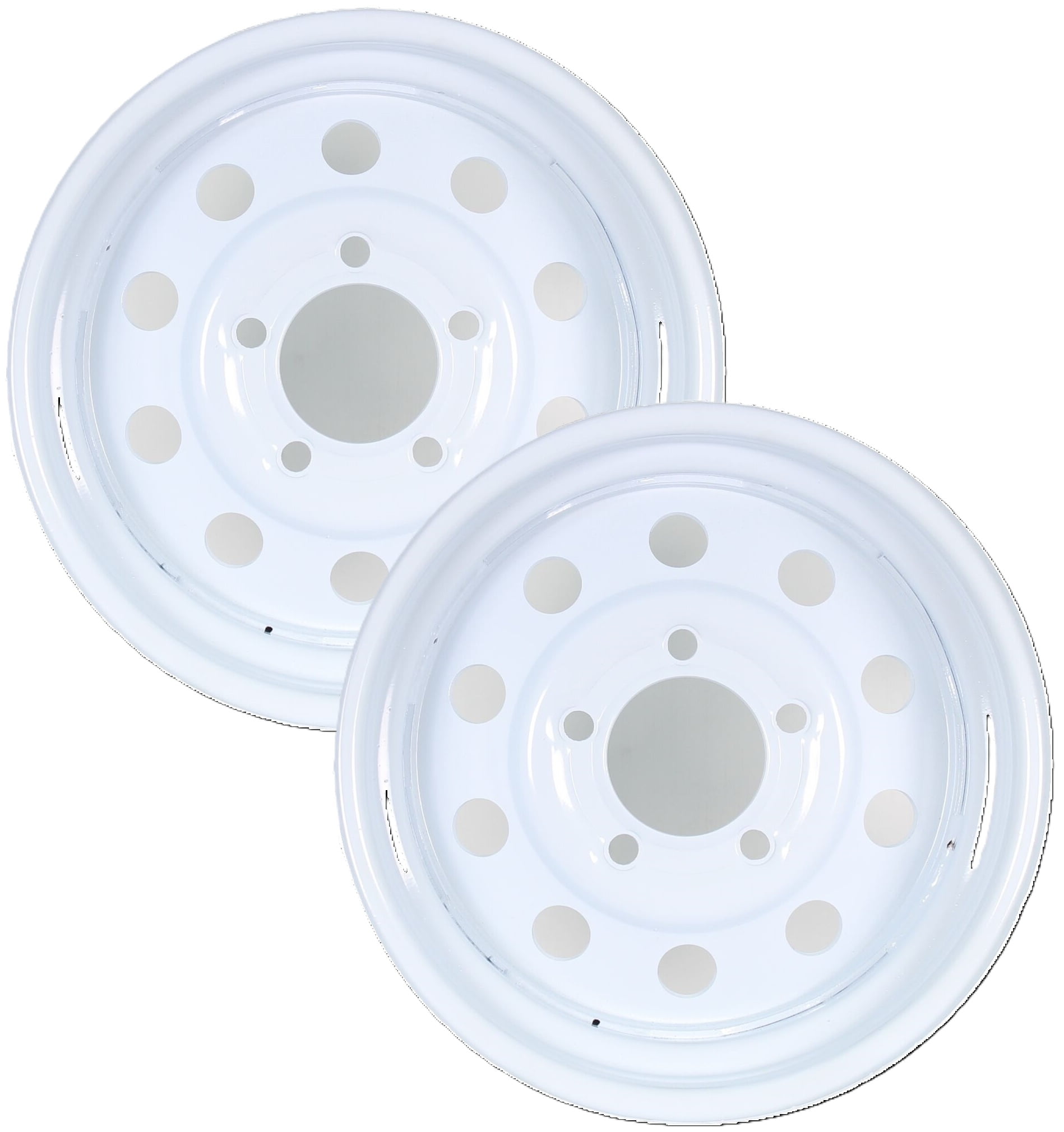 eCustomrim 2-Pack Trailer Rim Wheel 14X5.5 5 Lug On 4.5" Center White ...