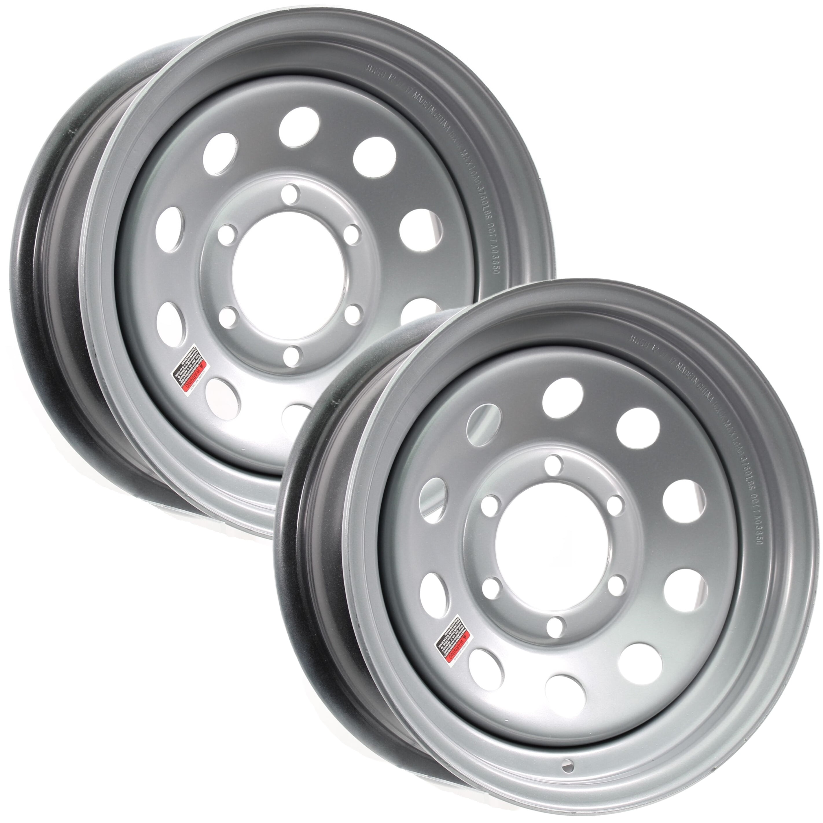 eCustomrim 2-Pack Trailer Rim Wheel 16X6 16" 6 Lug Silver Modular ...
