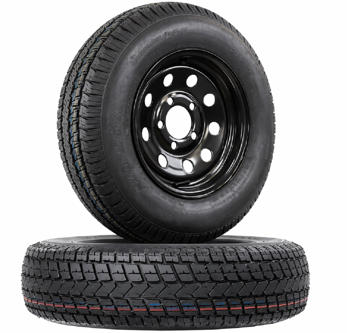 eCustomRim, Trailer Tire and Rim, 175/80D13 Load C, Black - Walmart.com