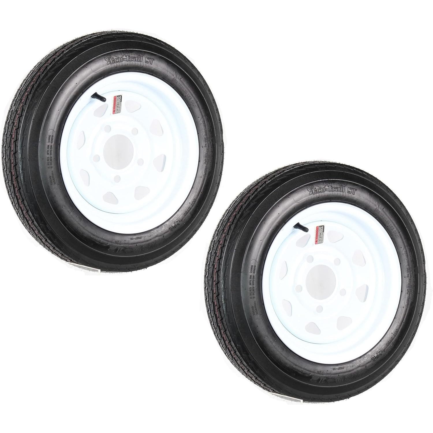 eCustomrim 2-Pack Trailer Tires On Rims 4.80-12 480-12 4.80 X 12 Load ...