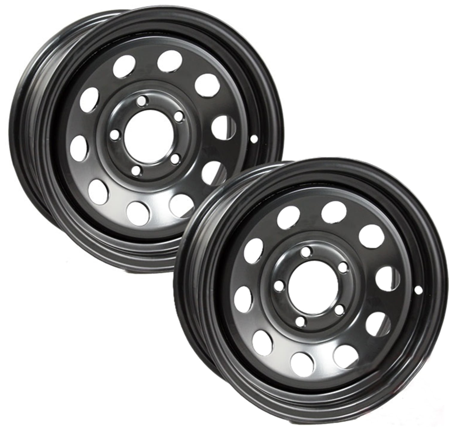 "2-Pack eCustomhitch Trailer Wheels, 14X5.5 Black Modular Steel Rims ...