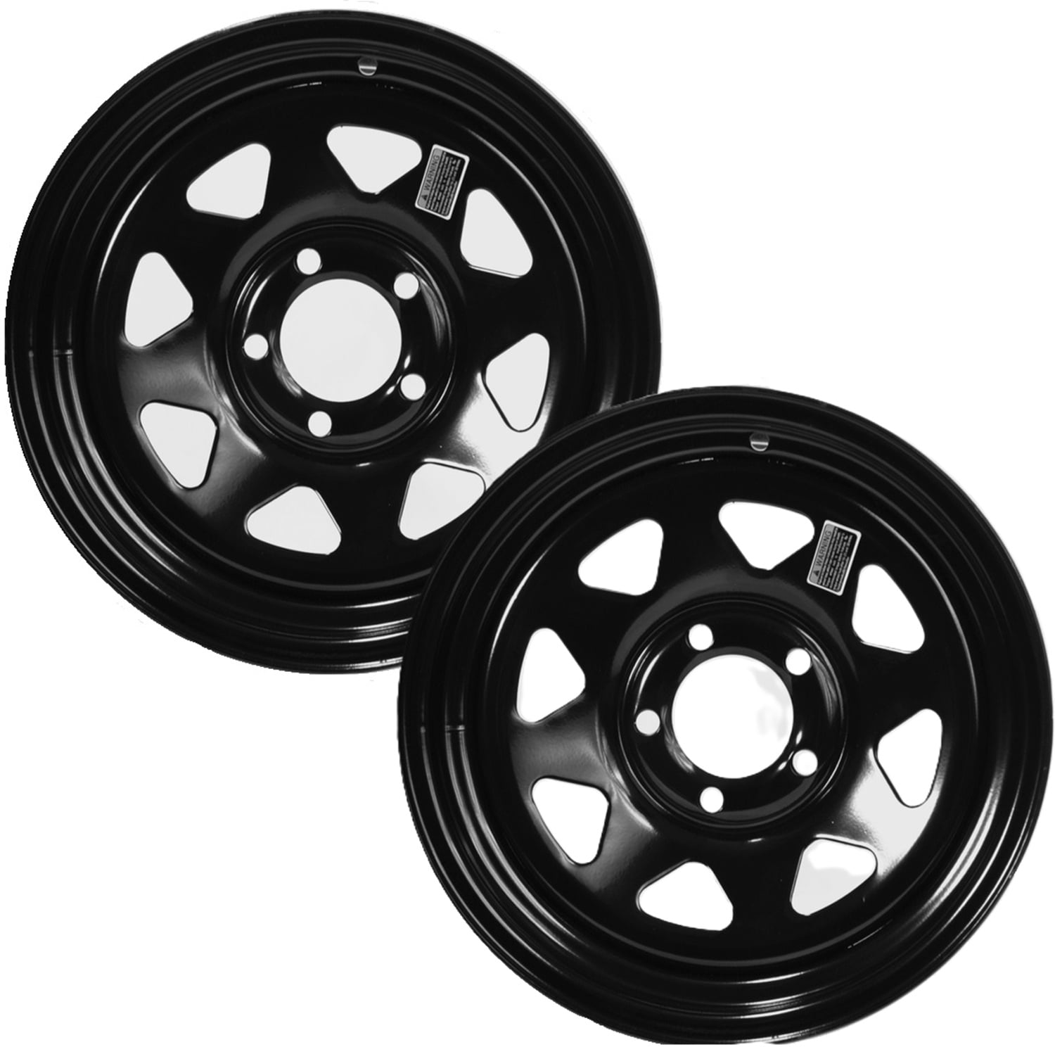 JG 2-Pack Black Spoke Trailer Wheels, 14X5.5, 2200 Lb. Load, 5 Lug Rim ...