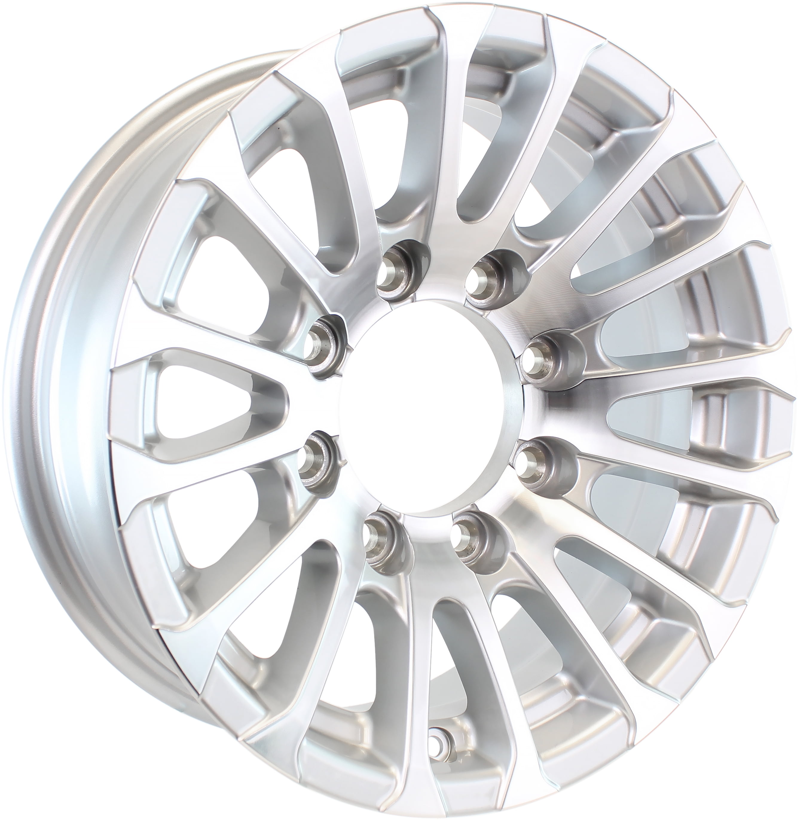 eCustomrim 2-Pk Aluminum Trailer Wheels 16x6 16 x 6 8 Lug 6.5 Center ...
