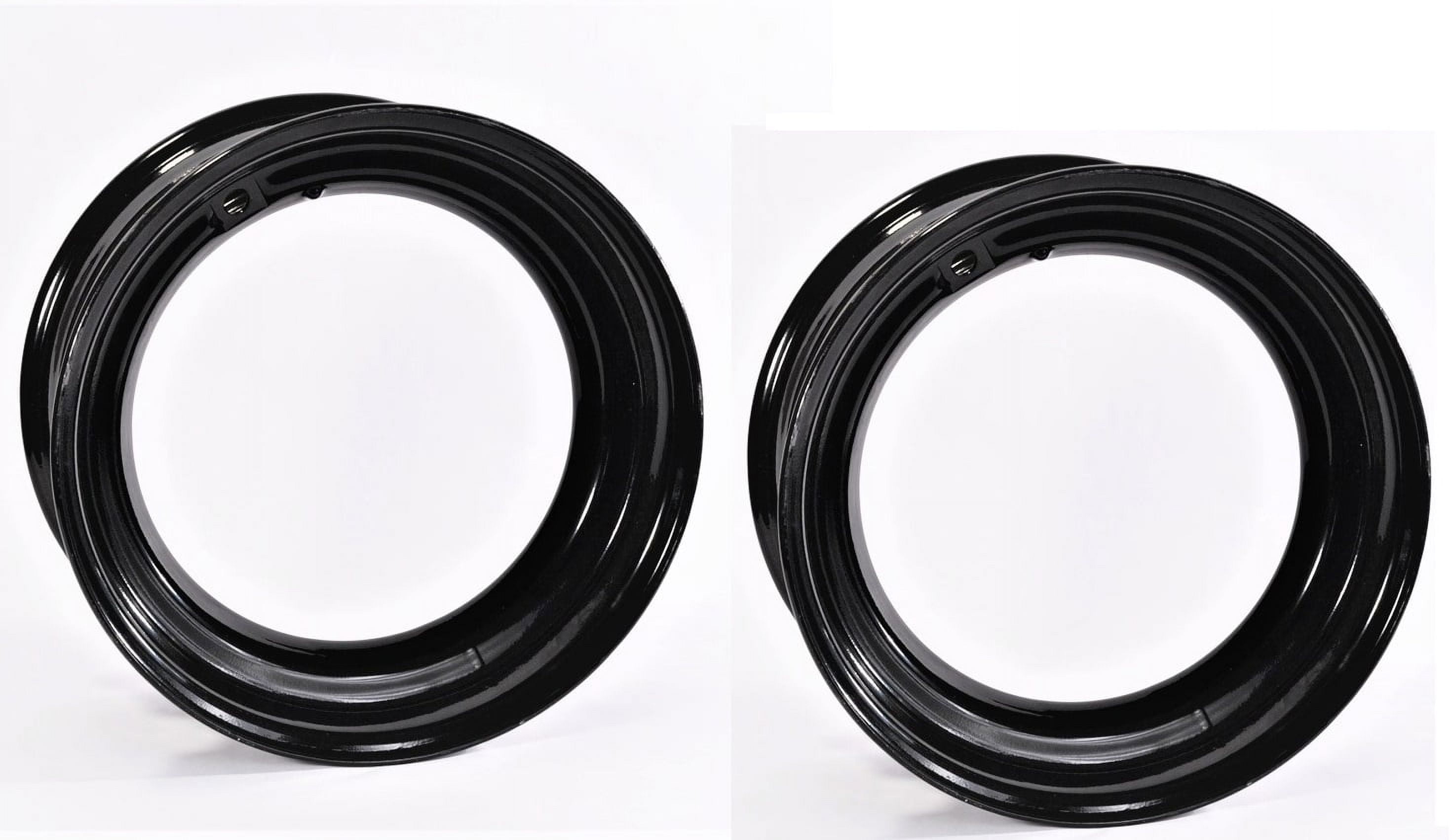 eCustomhitch 2-Pack Black Steel Trailer Rims 14.5X6, Open Center Mobile ...