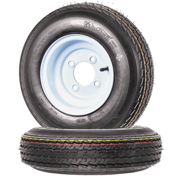 eCustomRim Trailer Tires and Rims 480-8 Load C 4 Lug White 8 Inch Tire ...