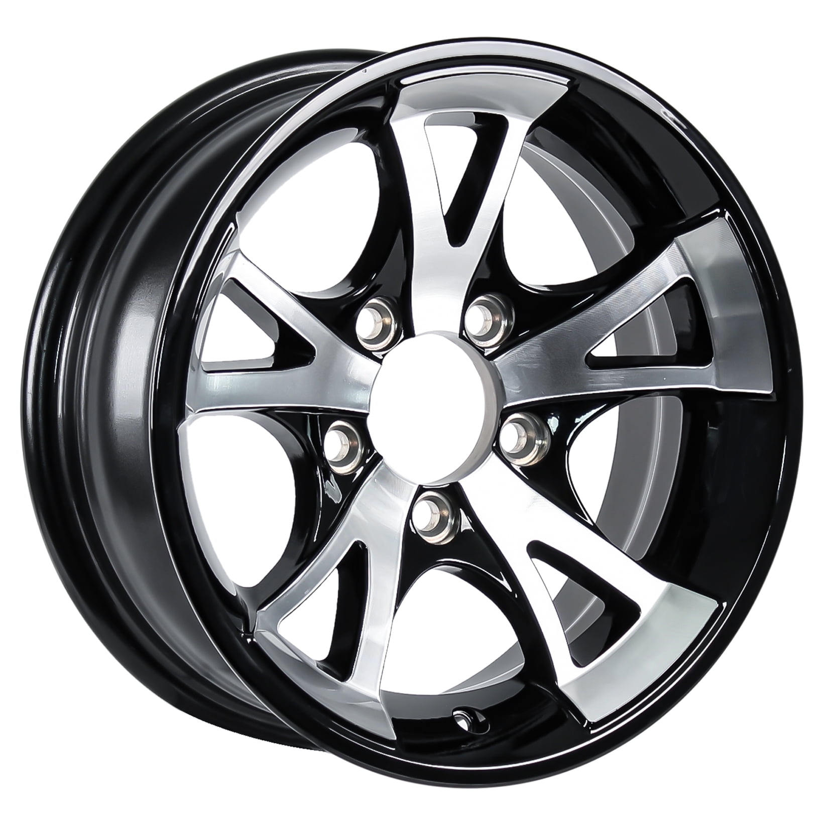 eCustomrim Aluminum Trailer Wheel 13X5 13" 5 Lug 4.5 Center A1411 Black ...