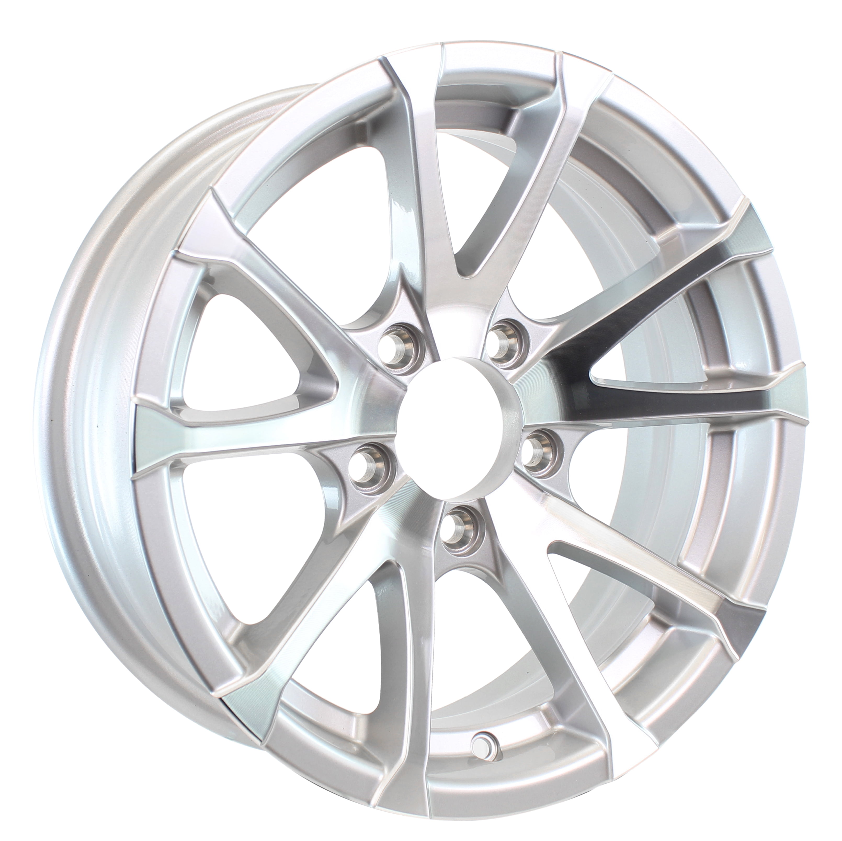 eCustomrim Aluminum Trailer Wheel 14X5.5 14" Avalanche Style 5 Lug On 4 ...