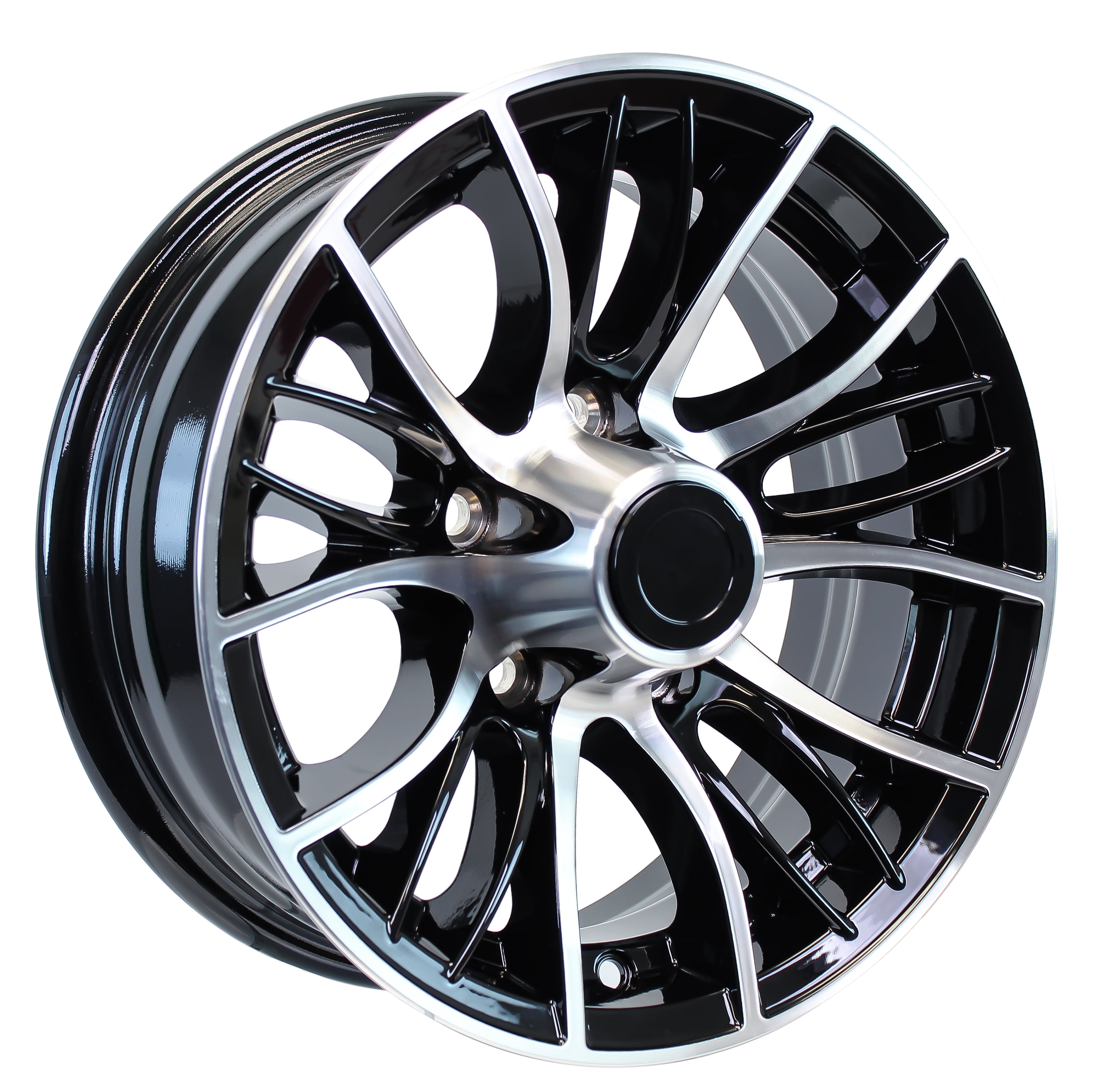 eCustomrim Aluminum Trailer Wheel 15X5 15 Inch Evolution Black 5 Lug On ...