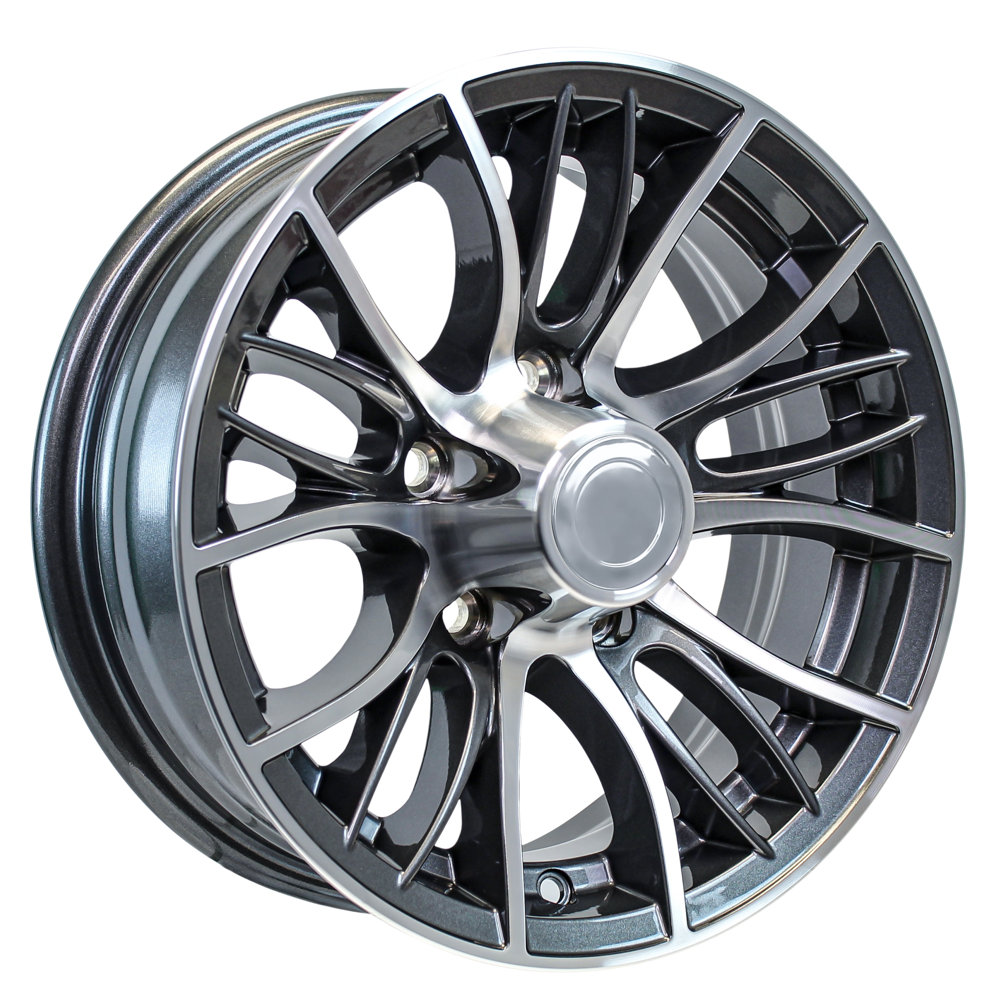 eCustomrim Aluminum Trailer Wheel 15X5 15" Evolution Grey 5 Lug On 4.5 ...