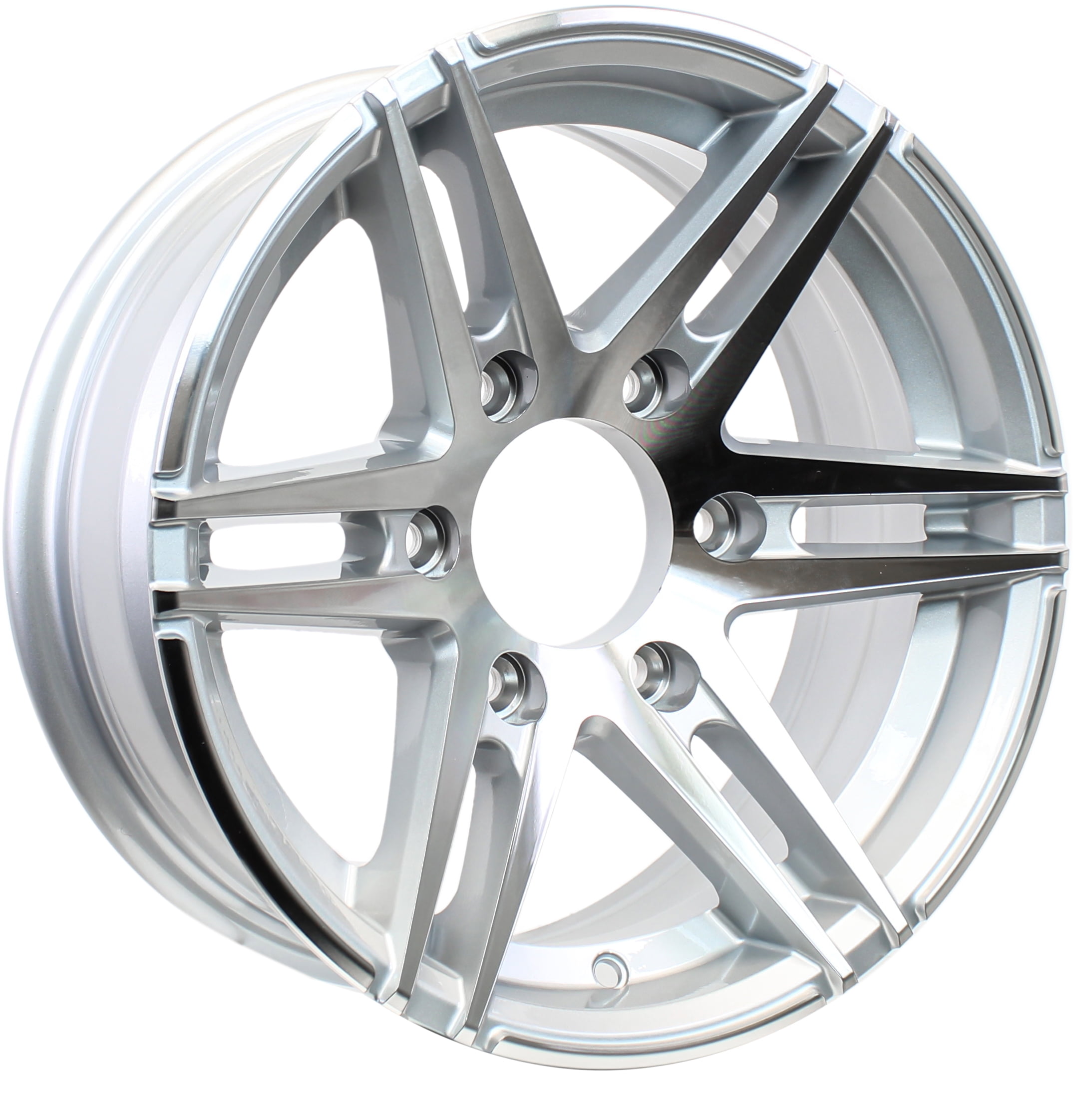 eCustomrim Aluminum Trailer Wheel 15X6 15 Inch Sidewinder Style 6 Lug ...