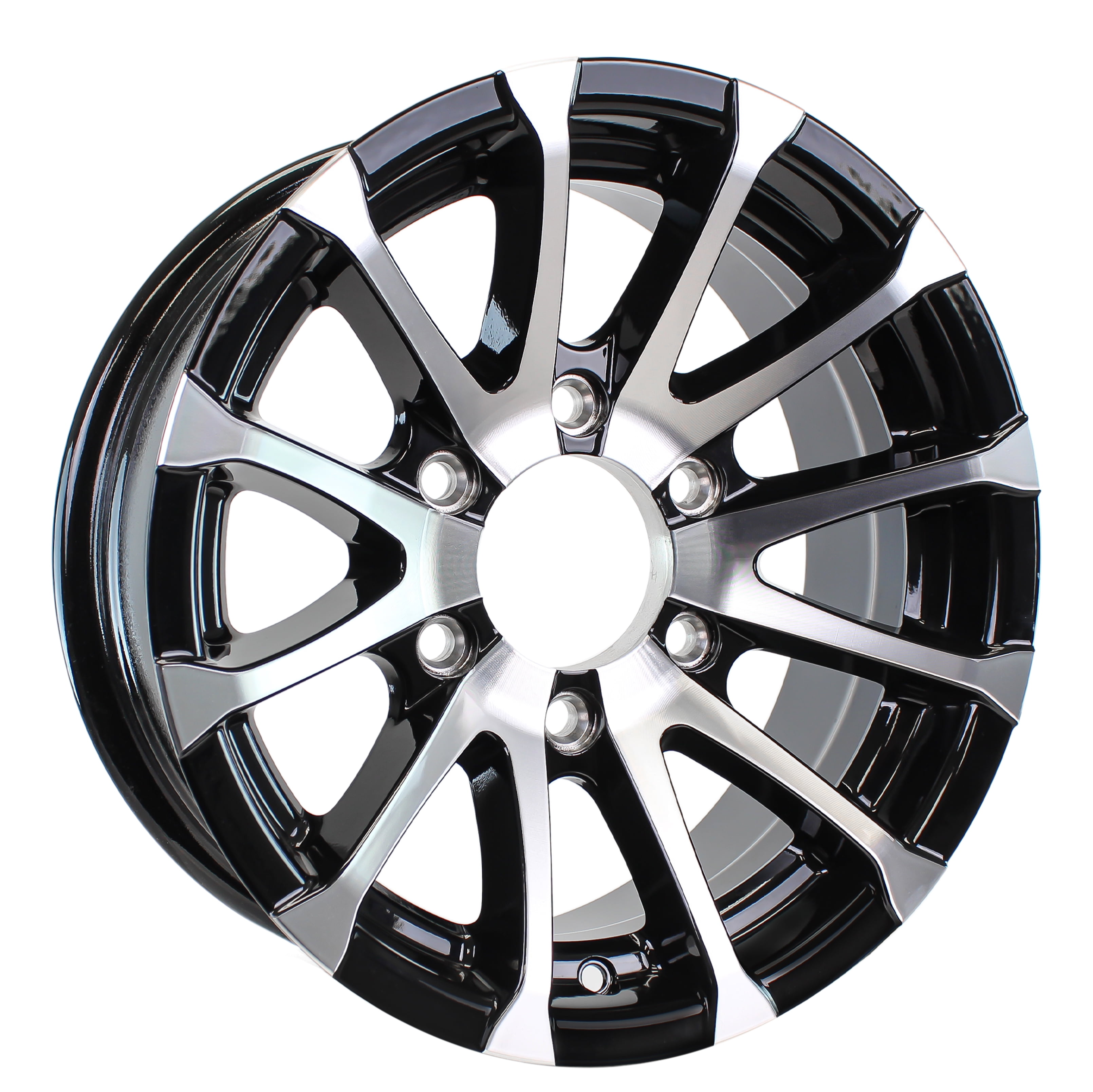 eCustomrim Aluminum Trailer Wheel 16X6 16" Avalanche Black 6 Lug On 5.5 ...