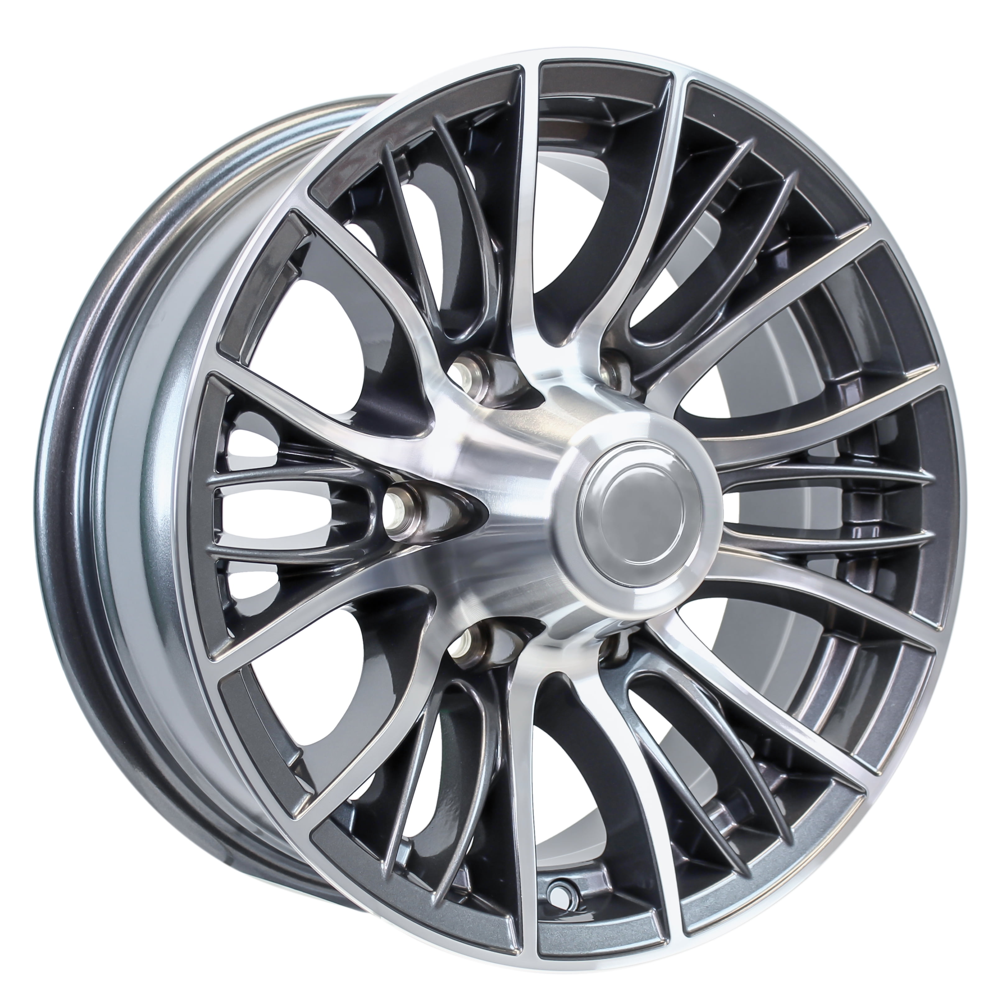 eCustomrim Aluminum Trailer Wheel 16X6 16" Evolution Grey 6 Lug On 5.5 ...