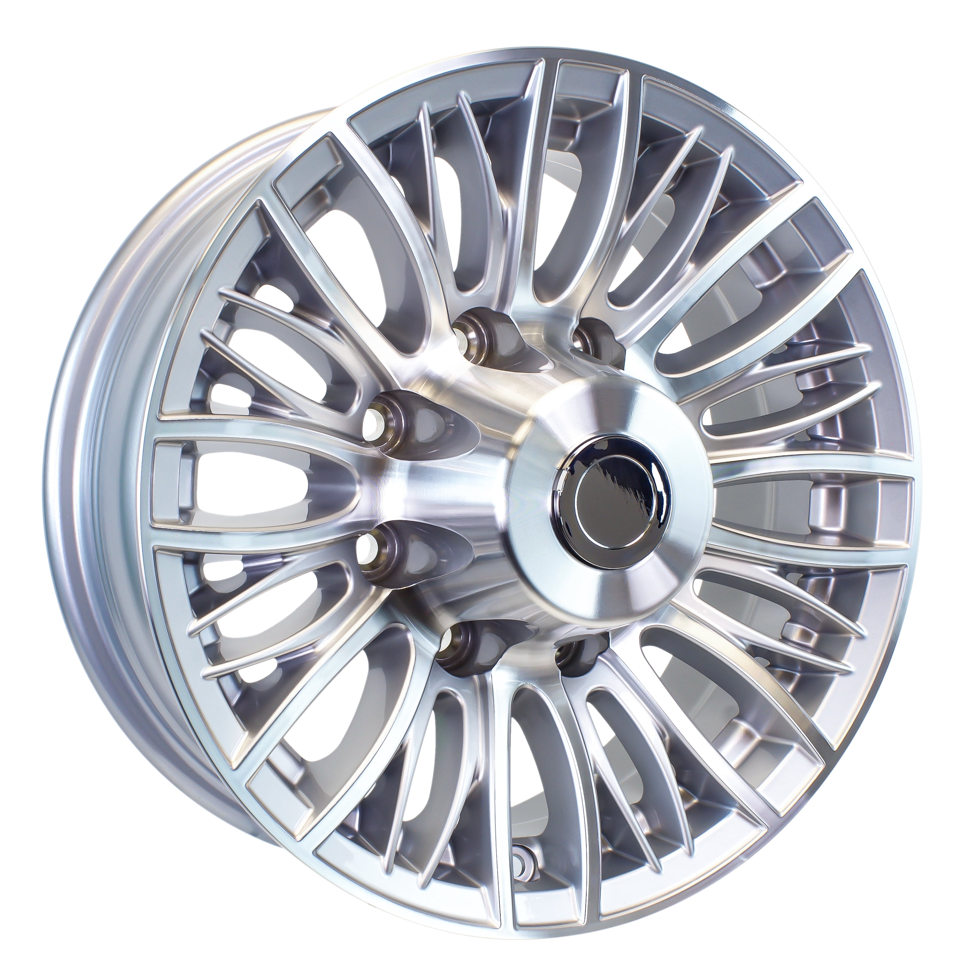 eCustomrim Aluminum Trailer Wheel 16X6 16" Evolution Silver 8 Lug On 6. ...