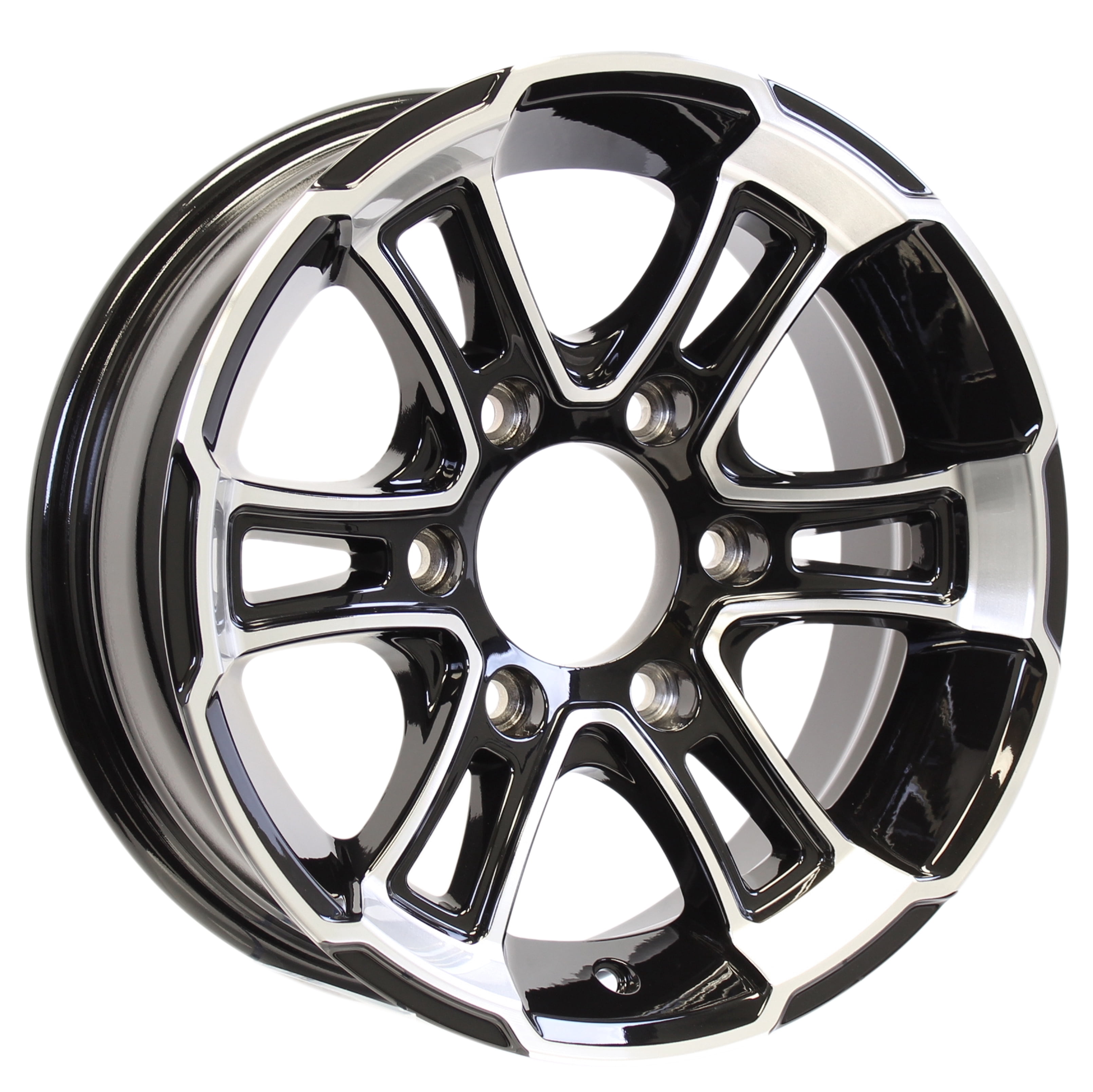 eCustomrim Aluminum Trailer Wheel 16X6 16 Inch T02 7 Spoke Style 8 Lug ...