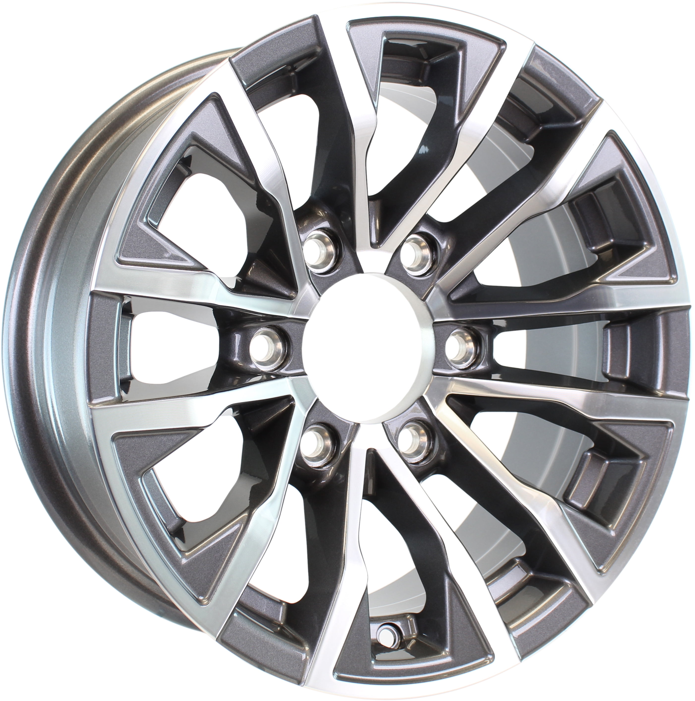 eCustomrim Aluminum Trailer Rim 16 Inch 16X6 6 Lug On 5.5 Inch Grey ...