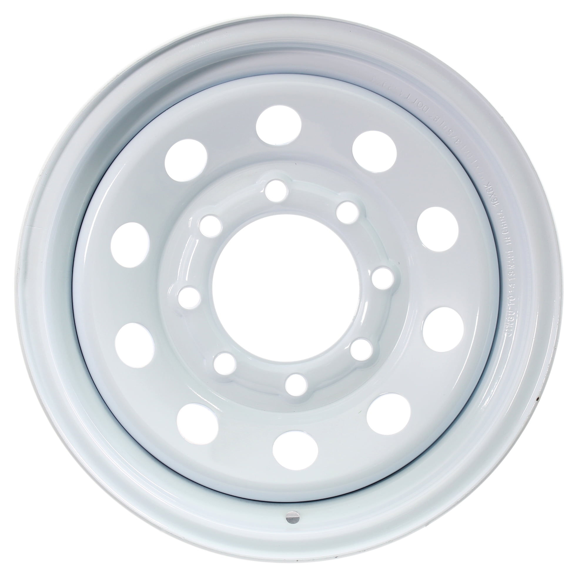 eCustomrim Trailer Rim 16 Inch 16X6 8 Lug On 6.5 Inch Center White ...