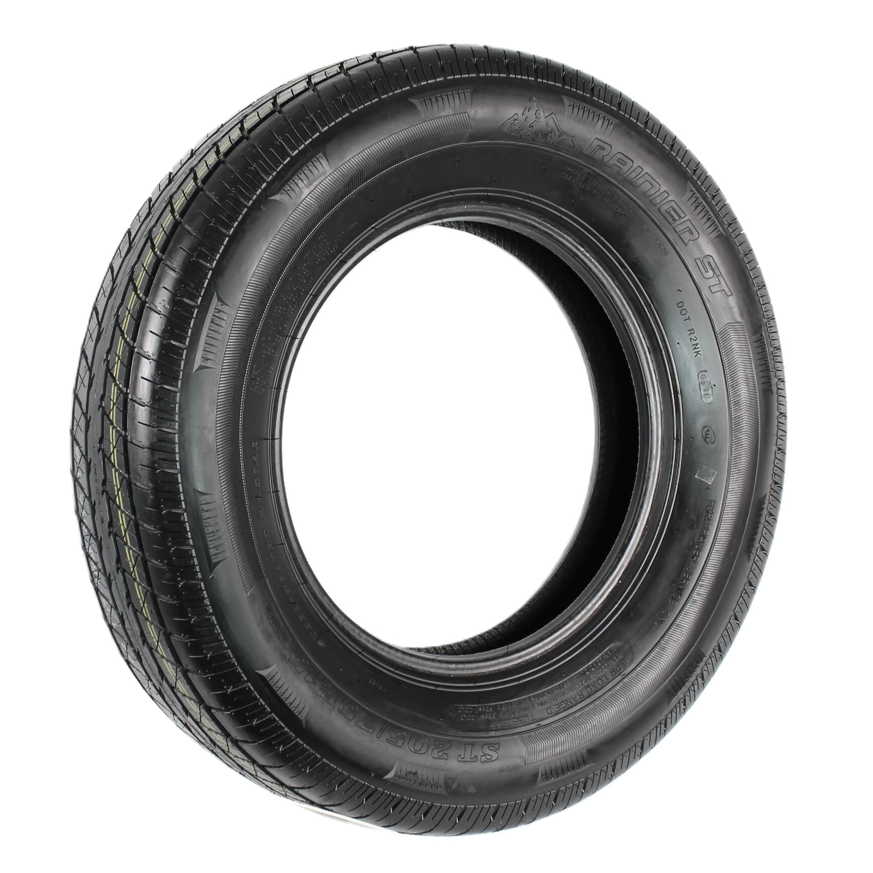 Rainier Radial ST205/75R15 Trailer Tire, Load Range C, 1820# Max ...