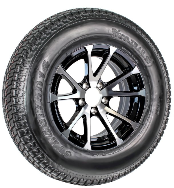 eCustomrim Trailer Tire ST205/75D14 Load Range C 14X5.5 5-4.5 Avalanche ...