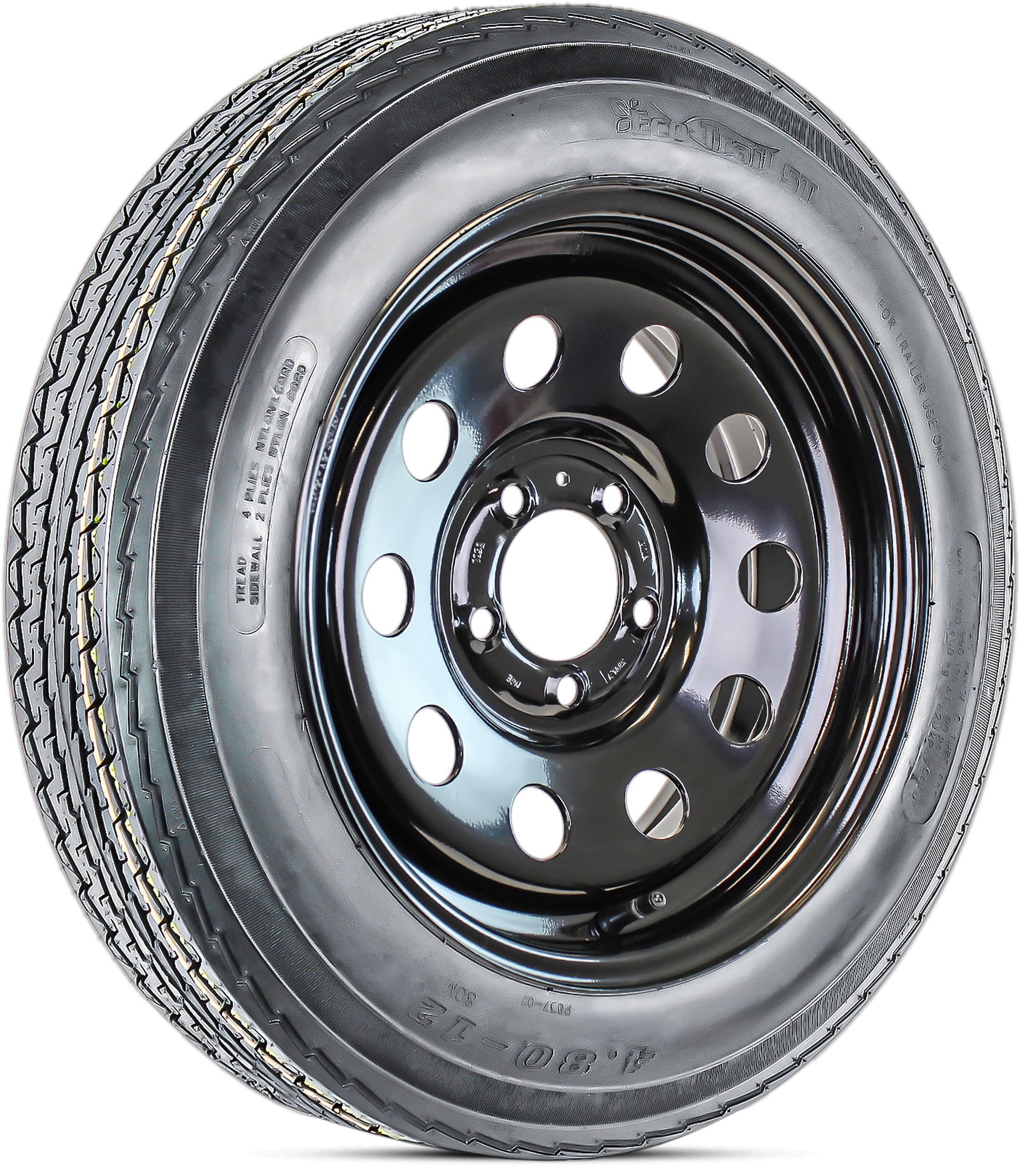 eCustomrim Trailer Tire Rim 4.80-12 480-12 4.80 x 12 12" Load C Tire 5 ...