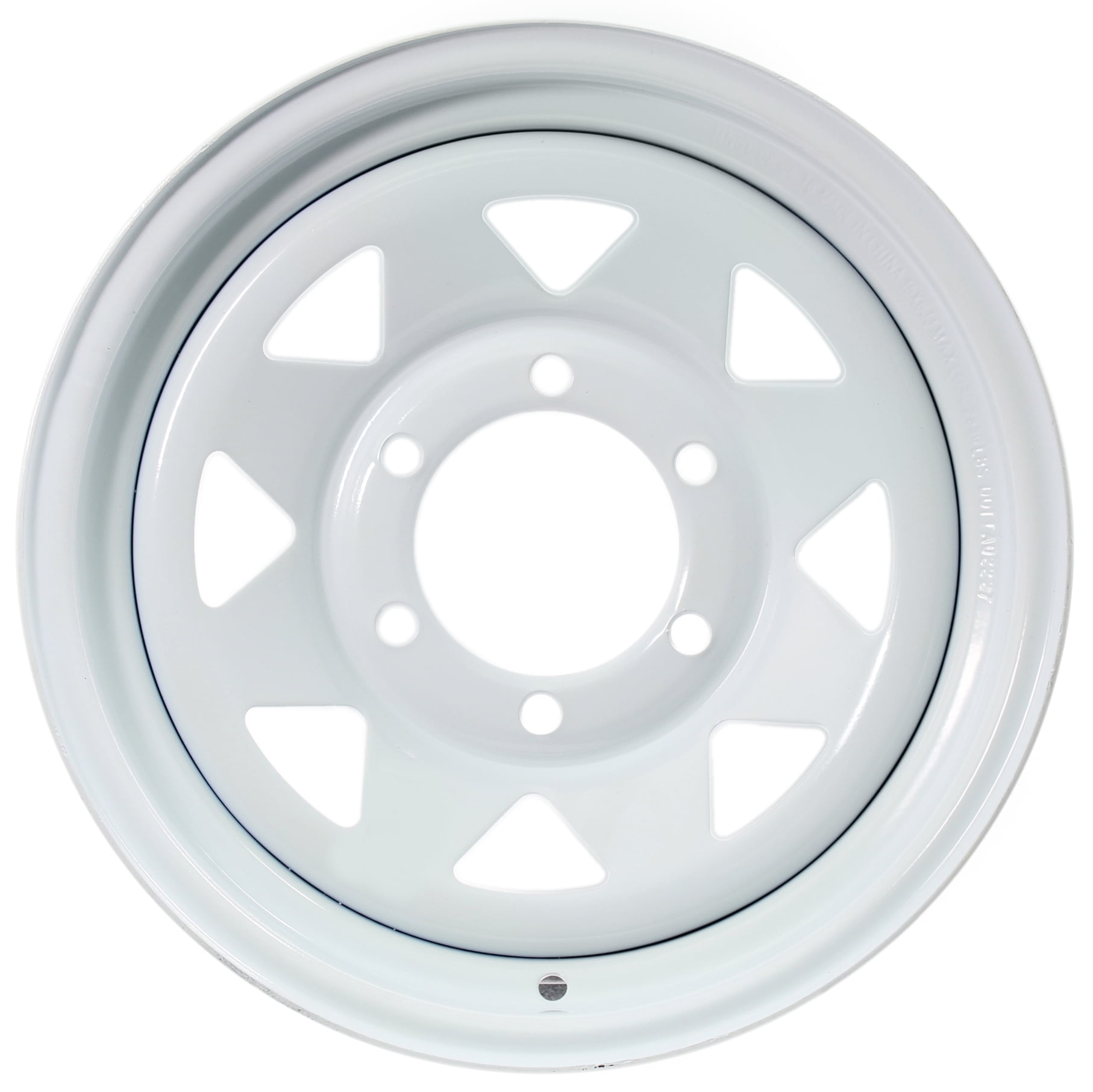 eCustomrim 6-Lug Trailer Wheel Rim, 15X6, White Spoke, 2830 Lb. Load, 4 ...
