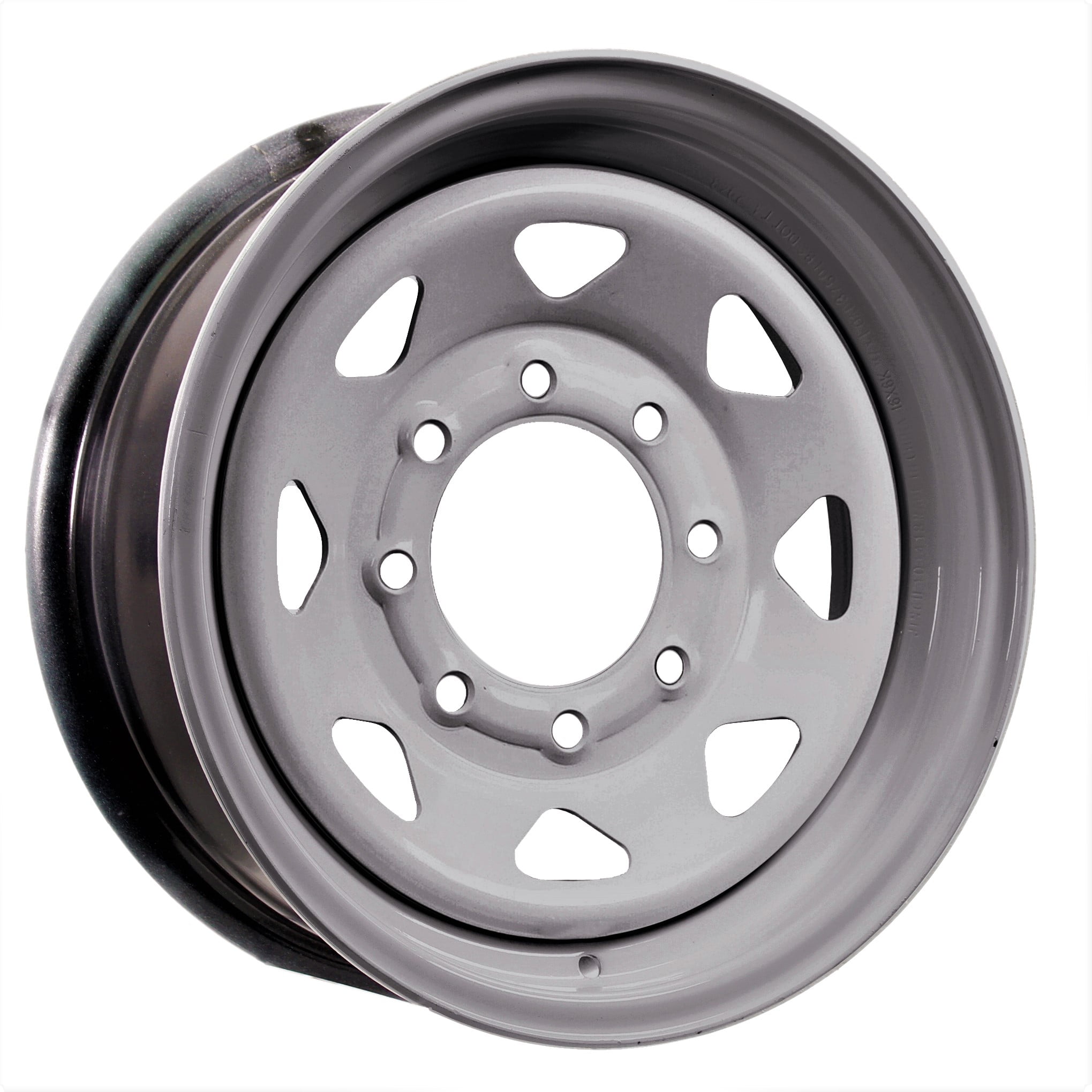 eCustomrim Trailer Rim 16 Inch 16X6 8 Lug On 6.5 Inch Center Silver ...