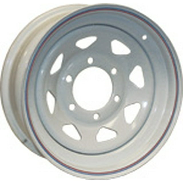 eCustomrim White Spoke Style Trailer Wheel, 15 x 5, 5 Lug On 4.5 in ...