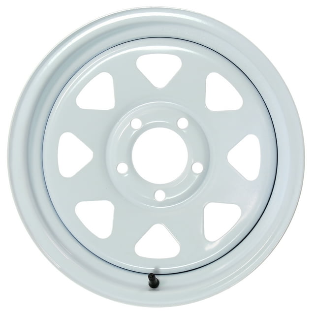 eCustomrim White Spoke Style Trailer Wheel, 15 x 5, 5 Lug On 4.5 in ...