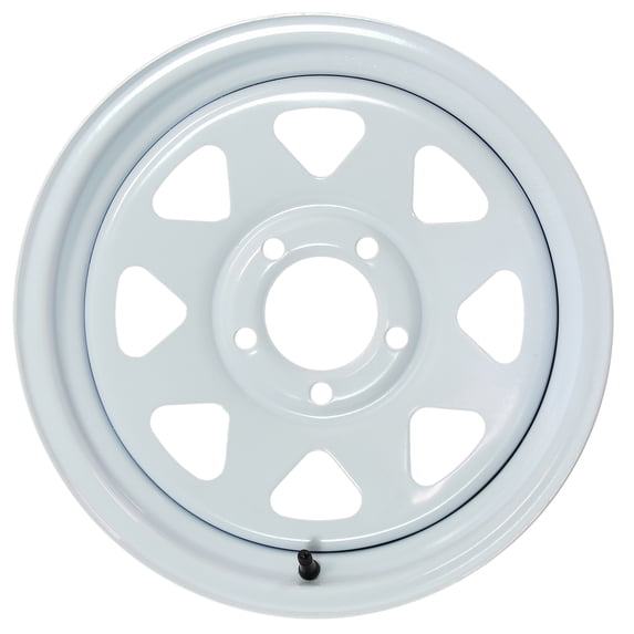 eCustomhitch 15x5 White Spoke Steel Trailer Wheel Rim, 5 Lug on 5 Inch ...