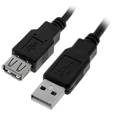 C&E 2 Pack USB 2.0 Extension Cable, Black, A Male to A Female 6 Feet ...