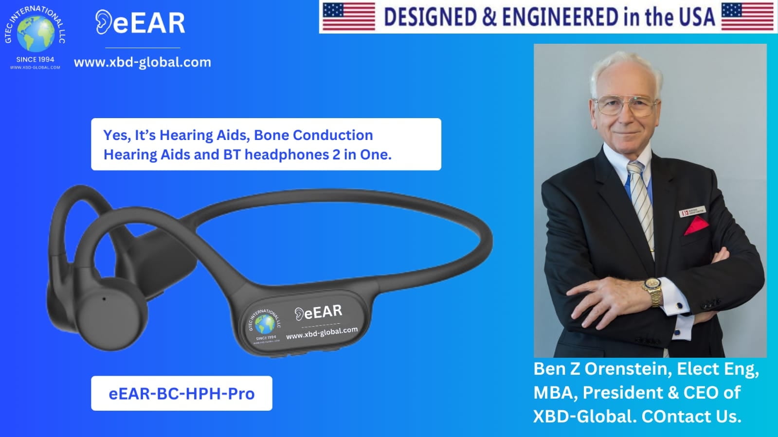 eEAR-BC-HPH-Pro Bone Conduction Hearing Aids Amplifier – Patented ...