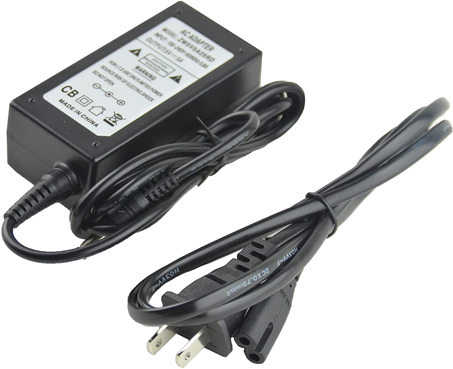 eFreesia AC Adapter Power Supply 5V 5A (Tip Size: 2.5mm x 5.5mm for ...