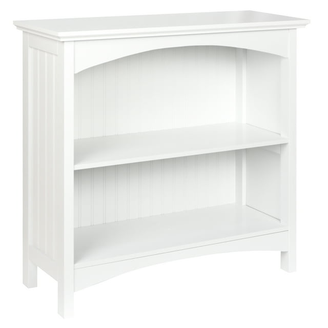 eHemco 2 Tier Bookcase with Dual Arched Supports and Storage Shelf, 29 ...
