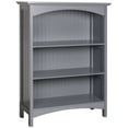 eHemco 3 Tier Bookshelf with Arched Supports, 40 Inches Height, Gray ...