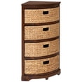 eHemco Hampton Meadows 4 Tier X-Side Corner Storage Cabinet with 4 ...