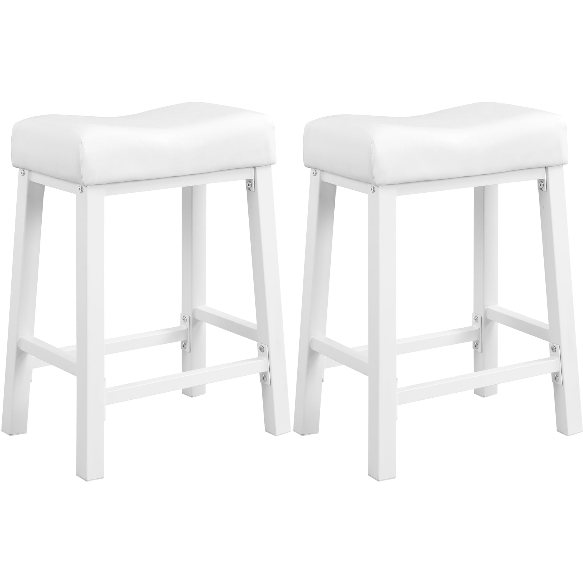 eHemco Heavy-Duty Padded Faux Leather Saddle Seat Kitchen Counter ...