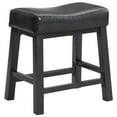 eHemco Heavy-Duty Padded Faux Leather Saddle Seat Backless Bar Stools ...
